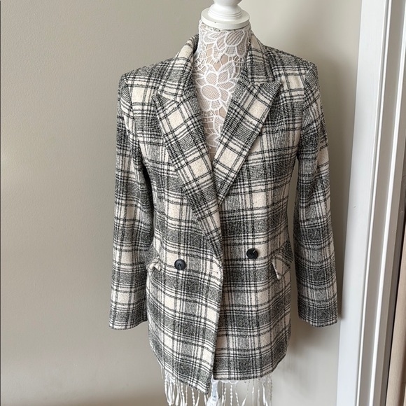 Primark | Jackets & Coats | Primark Black And White Blazer Tailored Fit ...